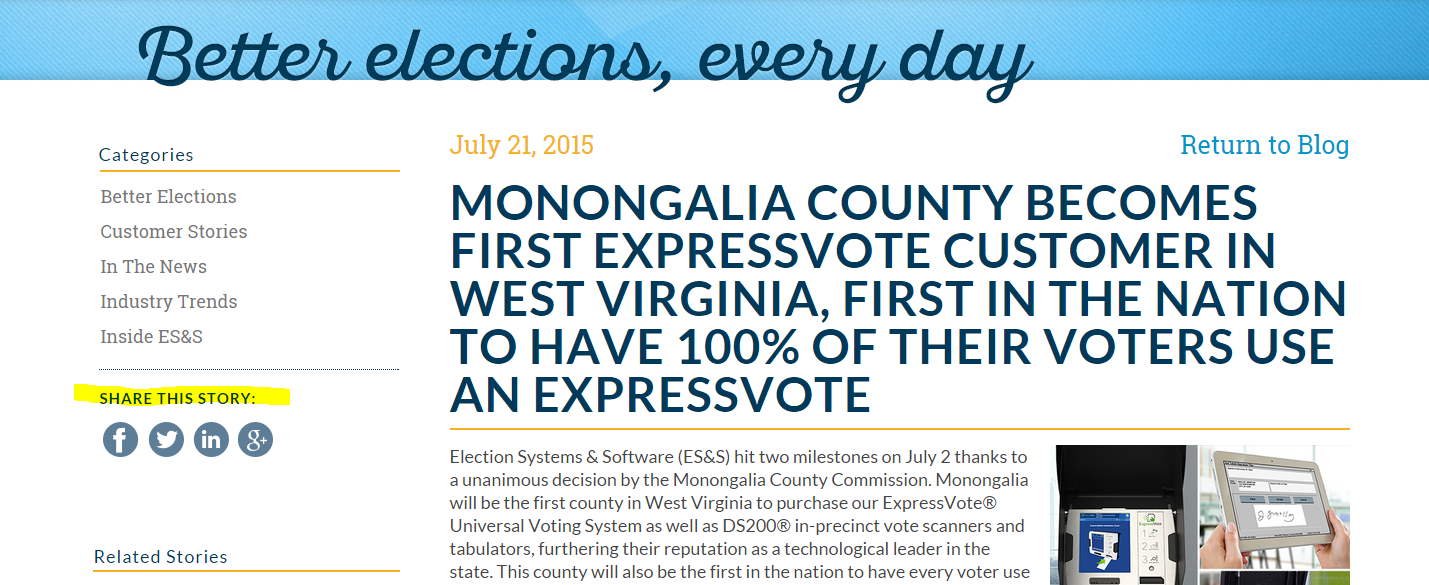 Introducing ES&S Blog - Election Systems & Software