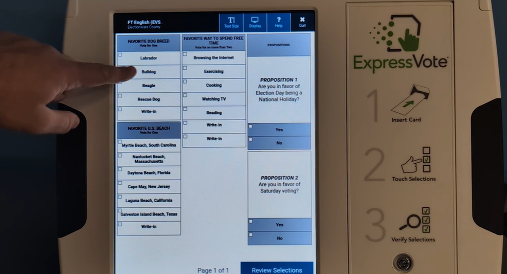 Video: How to Make Selections on the ExpressVote Touch Screen